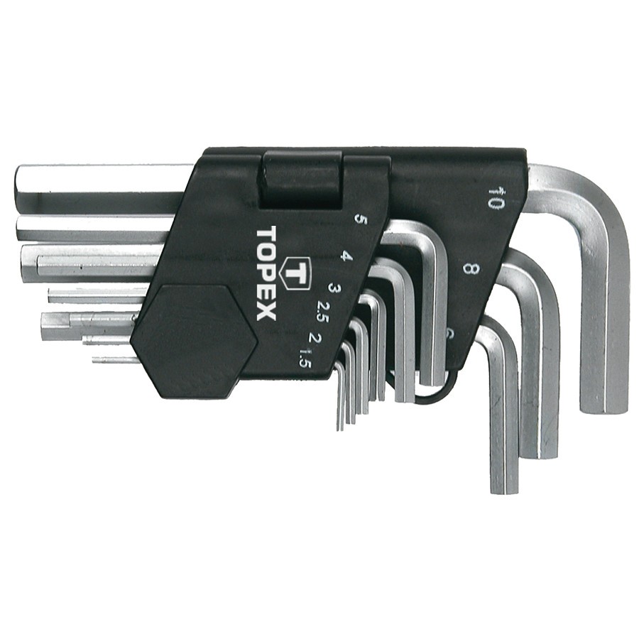 TOPEX L-type Hex Security Key Set With Storage Holder 9 pcs - Allen Keys - Hand Tools