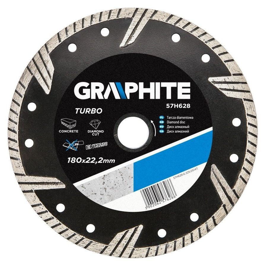Graphite Diamond disc 180mm, Turbo For Stone