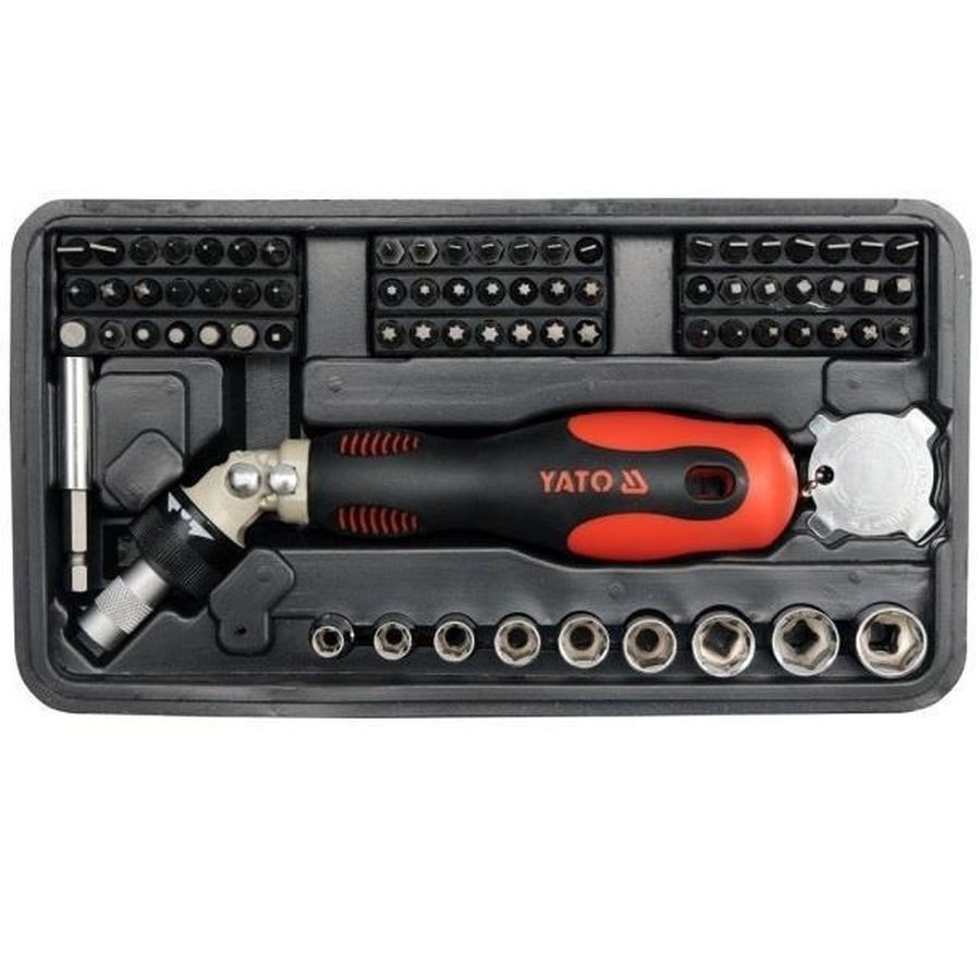 YATO RATCHET SCREWDRIVER SET 75PC - Hand Tools