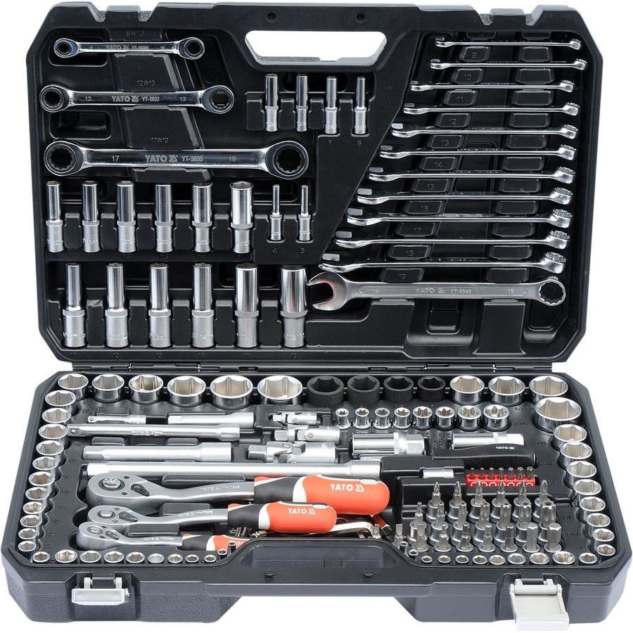 YATO Professional Ratchet Socket Set 1/4", 3/8" & 1/2" 150 pcs (YT-3881)